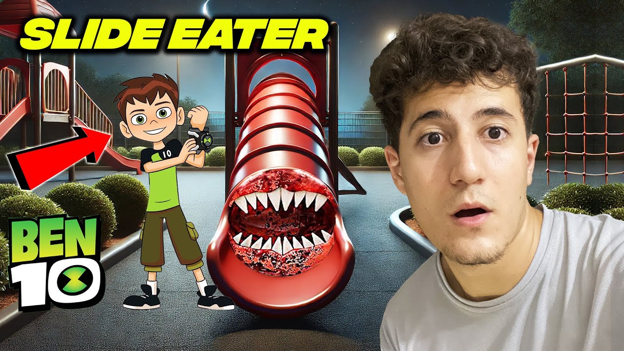 BEN 10 VS SLIDE EATER GERÇEK HAYATTA KAMERALARA YAKALANDI - YouTube