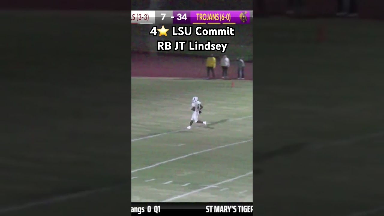 4⭐️RB JT Lindsey takes this 4th down carry to the house. @LSUTigersFB ...