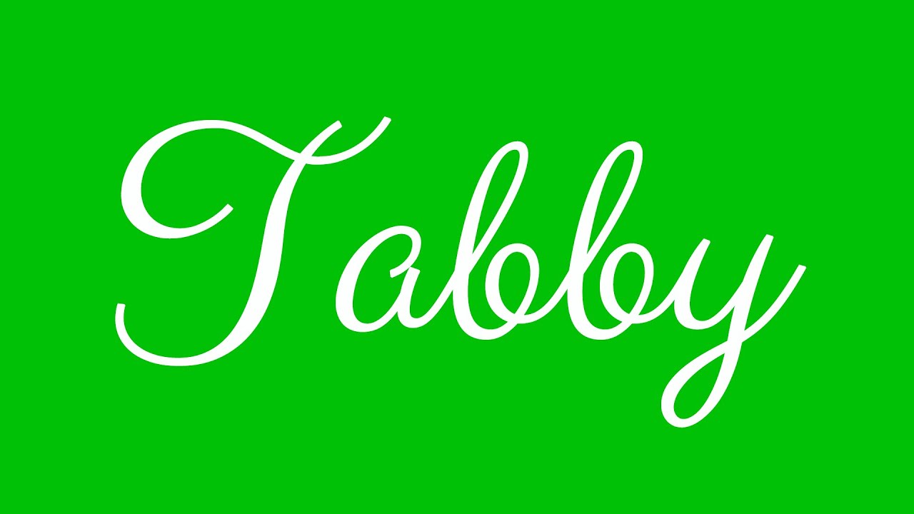 Learn how to Sign the Name Tabby Stylishly in Cursive Writing - YouTube