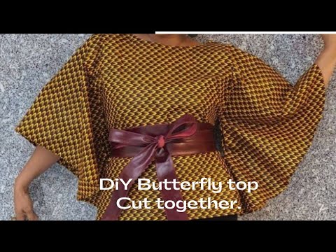 how to cut and sew a butterfly top in 3mins!! - YouTube