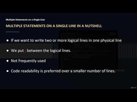 Multiple Statements on a Single Line - YouTube