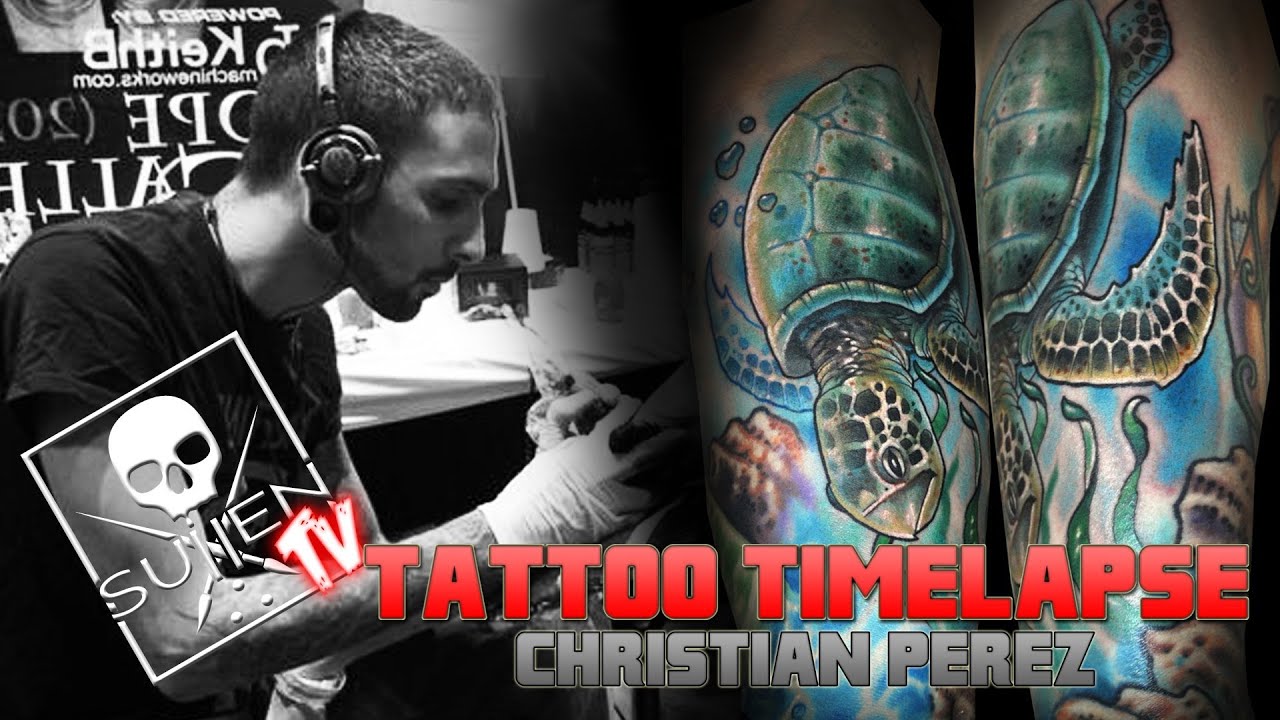 Tattoo Time Lapse - Christian Perez - Tattoos Realistic Color Turtle ...