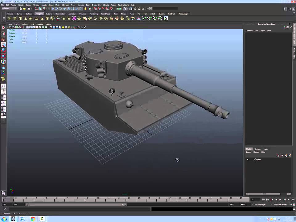 Maya 3D tank Tutorial Part 1__06 - YouTube
