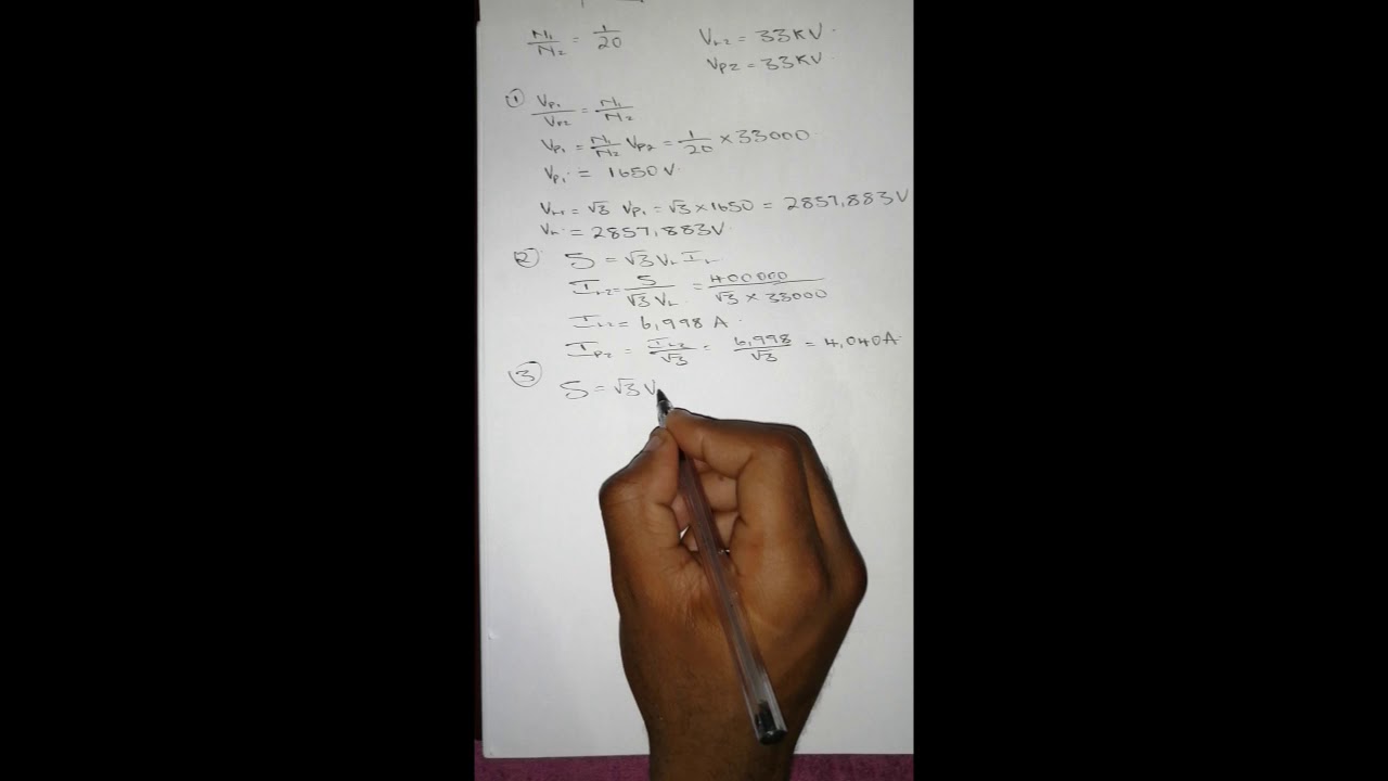 ELECTRICAL TRADE THEORY N2: THREE PHASE TRANSFORMERS EXAMPLE 3 - YouTube