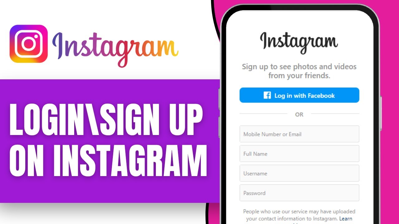 How to Login/Sign Up on Instagram (Full Guide) - YouTube