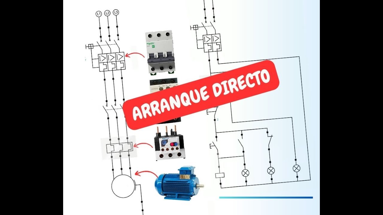 Arranque directo de motor trifásico - YouTube