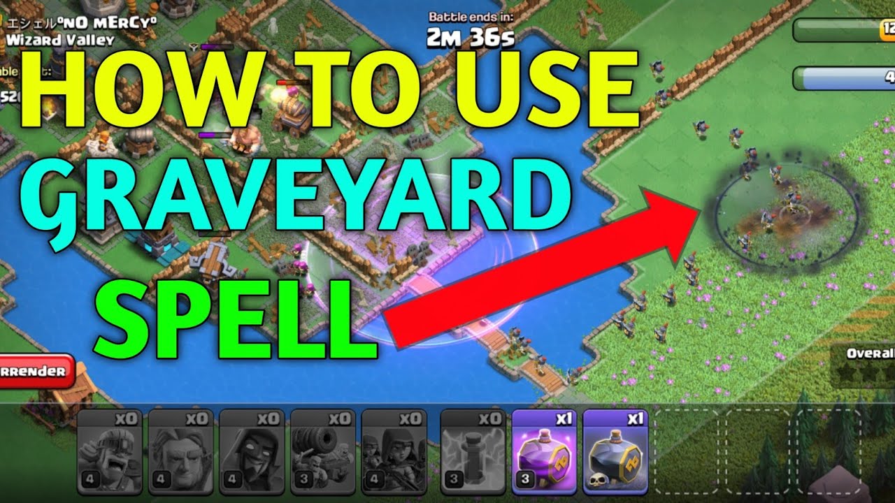 How to Use New GRAVEYARD SPELL In Clan Captial Full explain ...