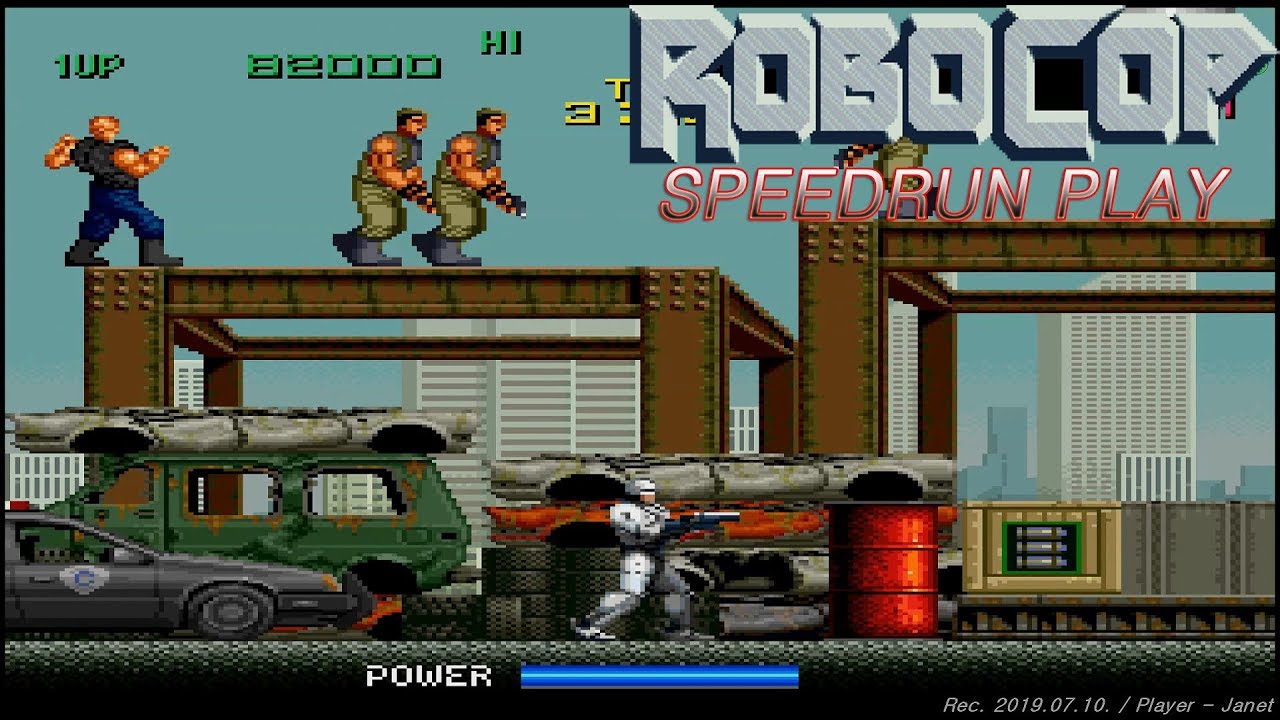 RoboCop - Speedrun Beat The Game (12:37) / 로보 캅 스피드런 - YouTube