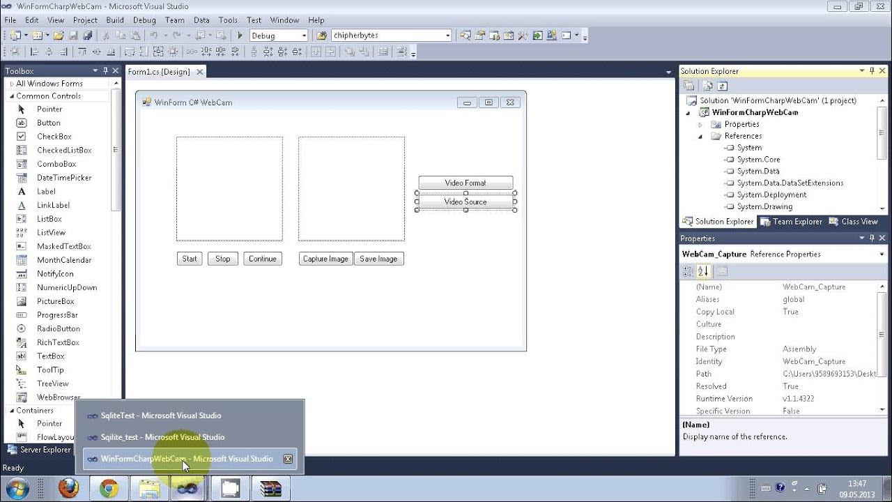 C# Tutorial 60:How to use a web cam in C# - YouTube