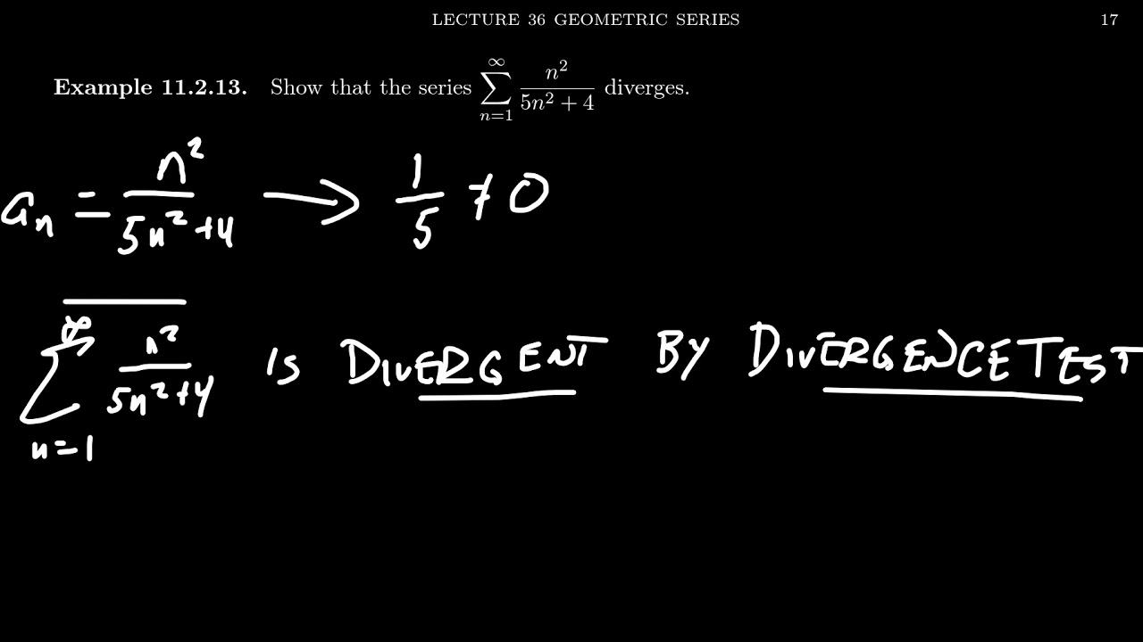 The Divergence Test - YouTube