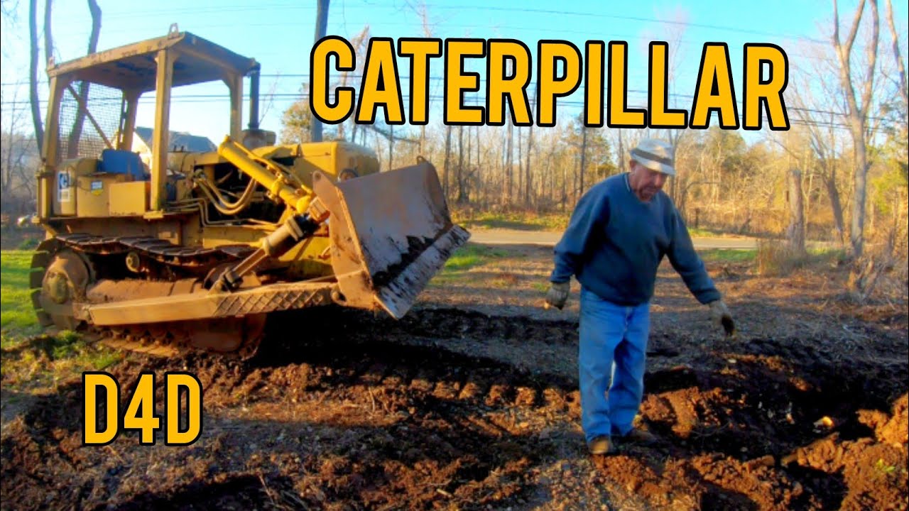 Doing yard work with the Caterpillar D4D Dozer - YouTube