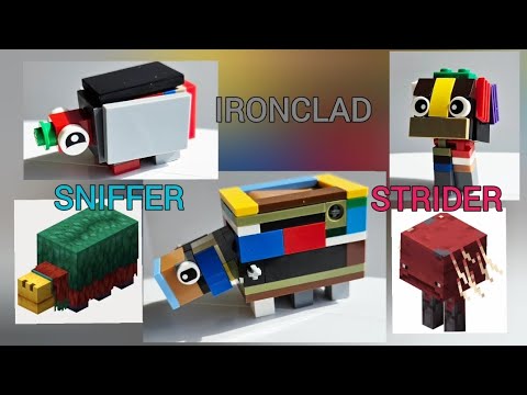 LEGO Minecraft: Ironclad & Strider & Sniffer - YouTube