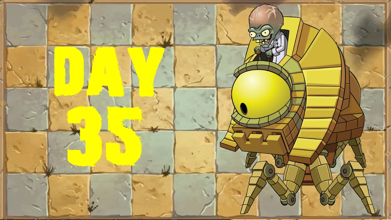 Plants vs Zombies 2 - Ancient Egypt - Day 35 BOSS [Zombot Sphinx-inator ...
