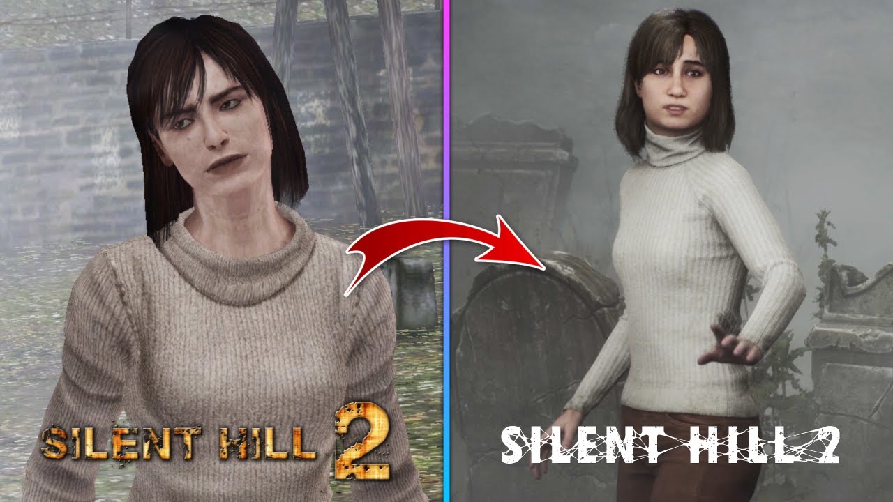 Meeting Angela At The Graveyard Scene Comparison - Silent Hill 2 vs ...