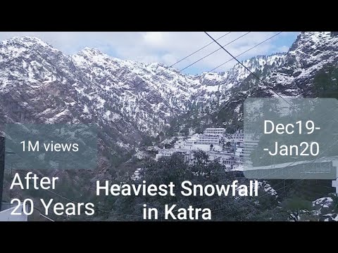 Snowfall in Vaishno Devi | Snowfall in katra | Shri Mata Vaishno Devi ...