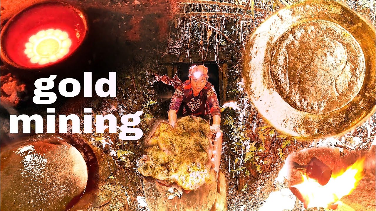 24K GOLD/GOLD MINING/GOLD PROCESSING/GOLD QUART ORE MILLING//SMALL ...