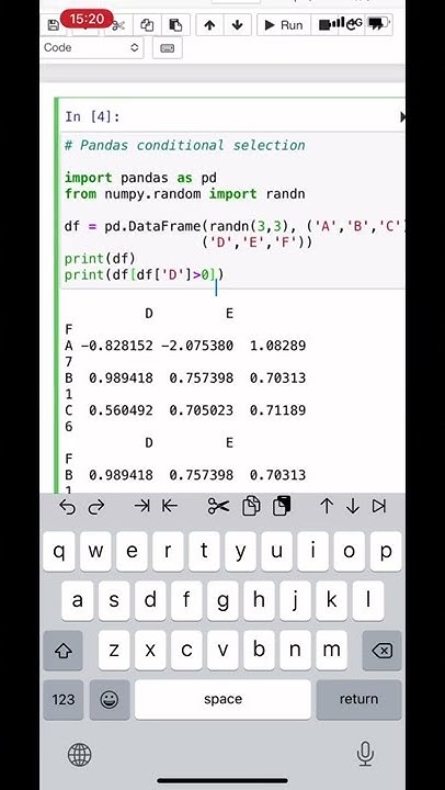 Python pandas dataframe conditional selection #shorts - YouTube