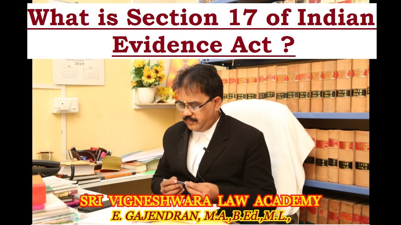 What is Section 17 of Indian Evidence Act ? | TAMIL - YouTube