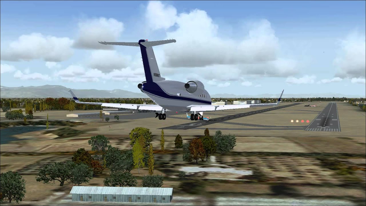 FSX Landing at Venice airport with Bombardier Challenger 604 - YouTube