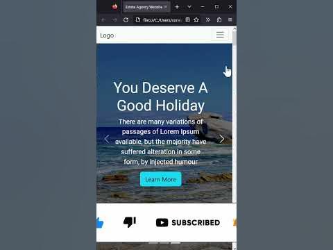 Responsive Website in HTML, CSS and Bootstrap 5 #website #webdevelopment #coding #shorts - YouTube
