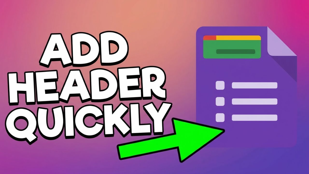 How to Add a Header in Google Forms – Quick Tutorial! - YouTube