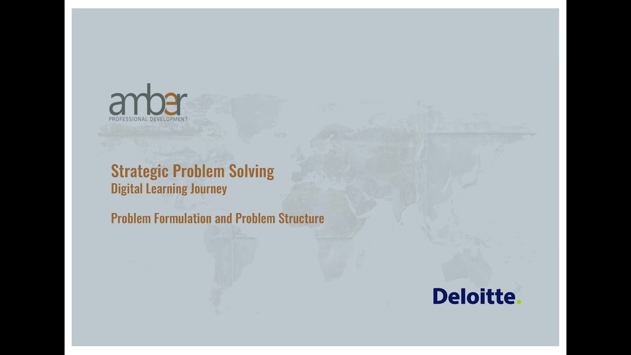 Deloitte Problem Solving: SCQ and MECE - YouTube