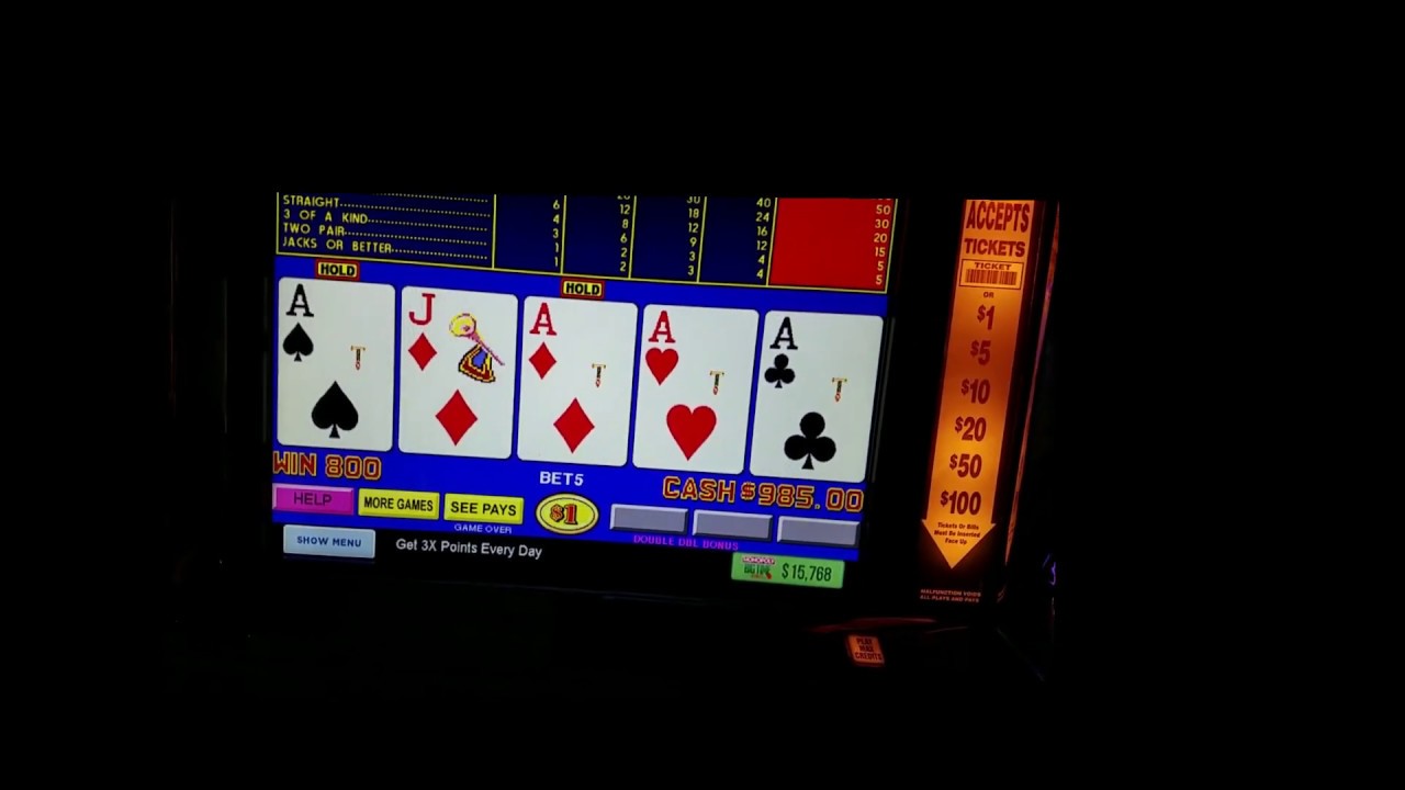 Quad Aces on 10/6 Double Double Bonus Video Poker - Palms in Las Vegas ...