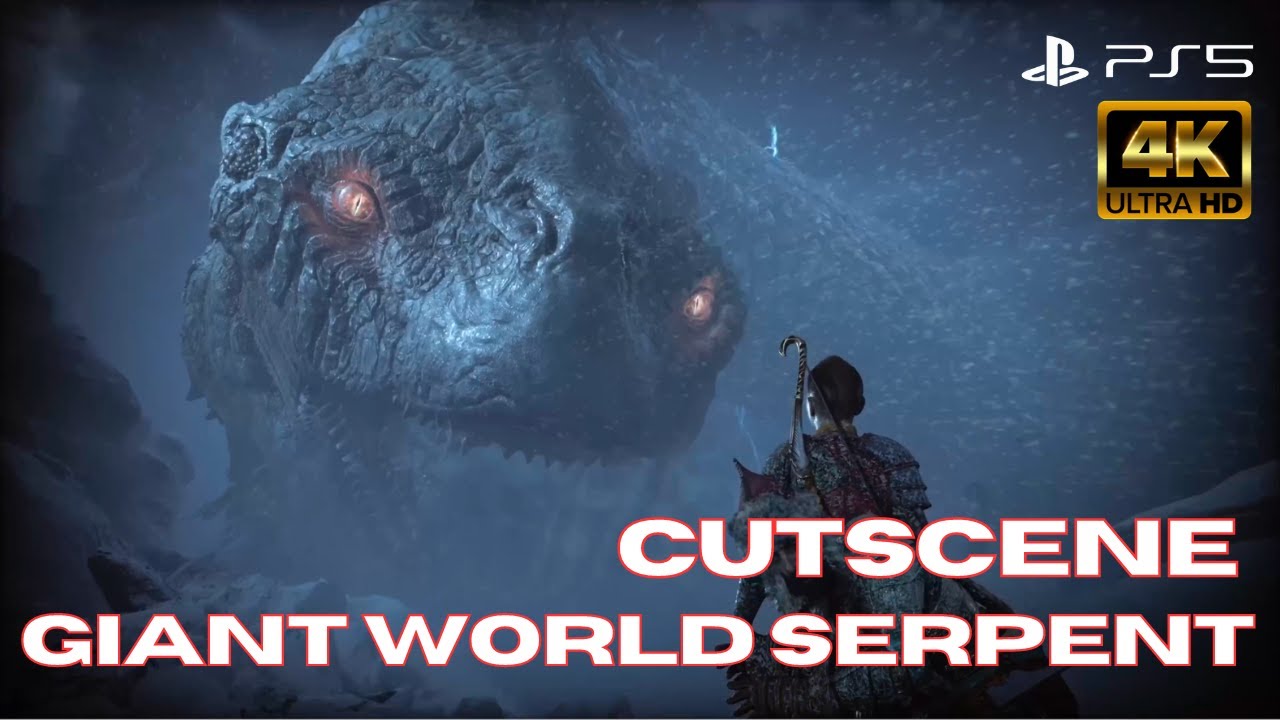 GIANT WORLD SERPENT (JORMUNGANDR) SCENE FROM GOD OF WAR: RAGNAROK - YouTube
