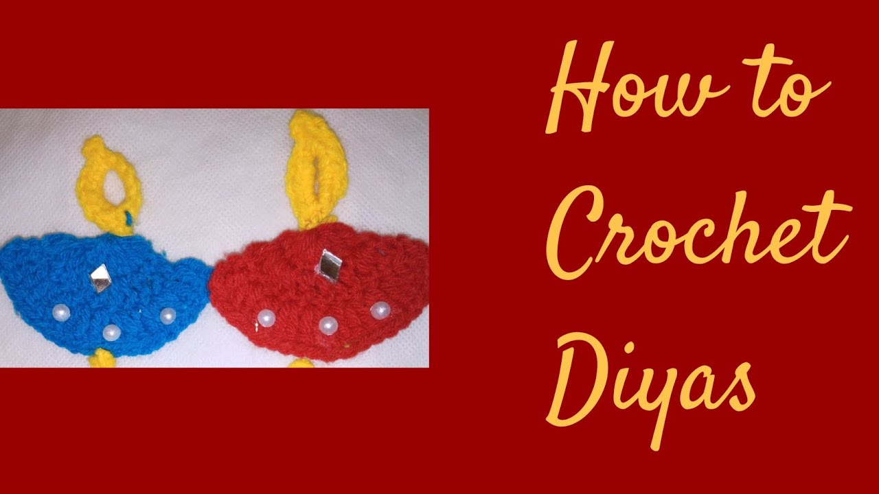 Learn to make beautiful crochet diya for diwali 🪔🪔🪔 a simple and easy ...