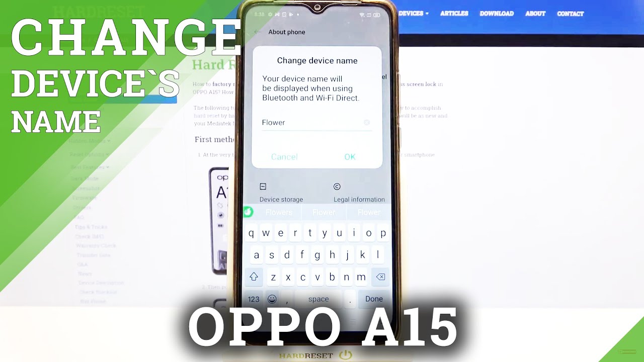 How to Change Device Name in OPPO A15 – Rename Device - YouTube