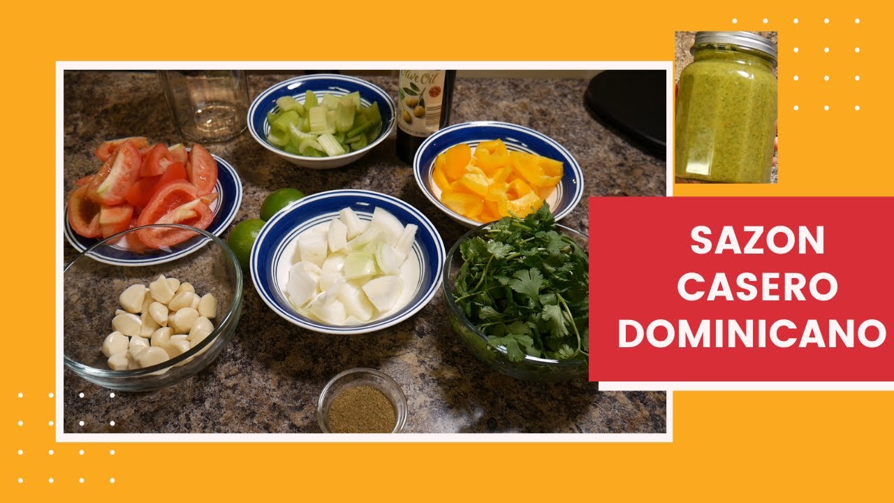Como Preparar Un Sazon Casero Dominicano Para Todo Tipo De Comida - YouTube