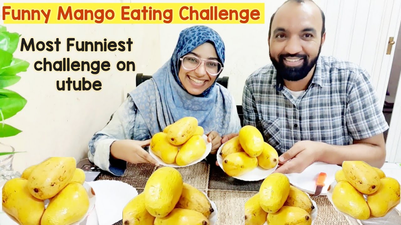 Mangoes Eating Challenge | 2kg Mangoes Challenge🥭|Pakistani Wife In ...