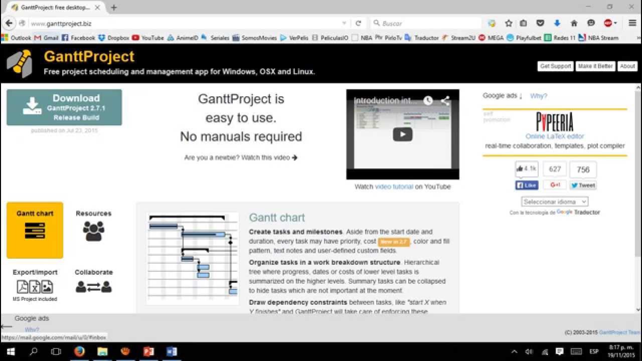 Tutorial Gantt Project Parte 1: Instalación - YouTube
