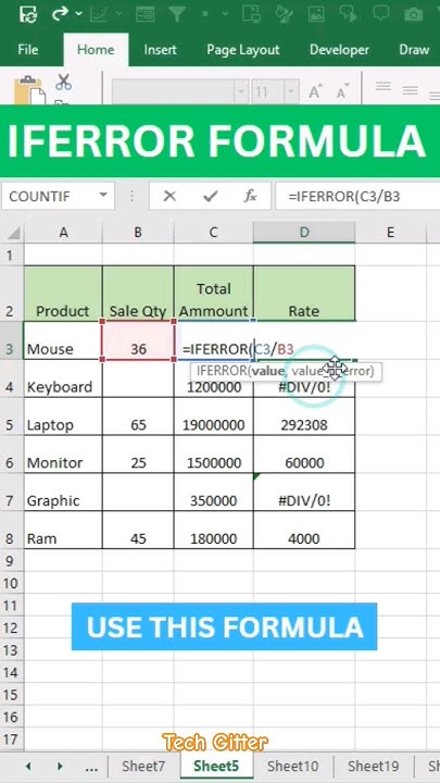 Excel Tips and Tricks How to use IFERROR - YouTube