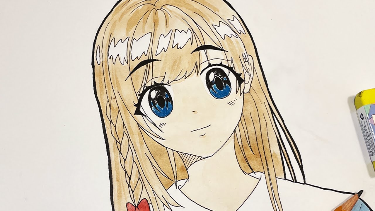 How to Draw Anime School Girl for Beginners Easy | Anime Drawing ...