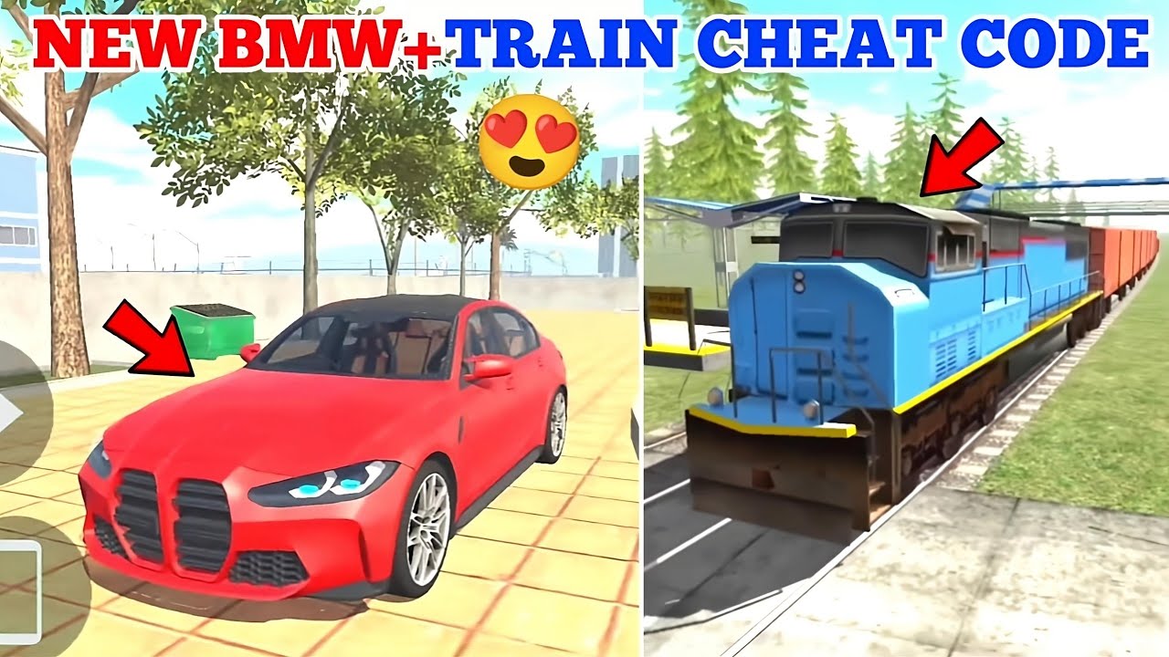 Indian Bike Driving 3D New Update Aagya 🤯 New Train + BMW M3 Cheat Code in Update😍| Harsh in ...