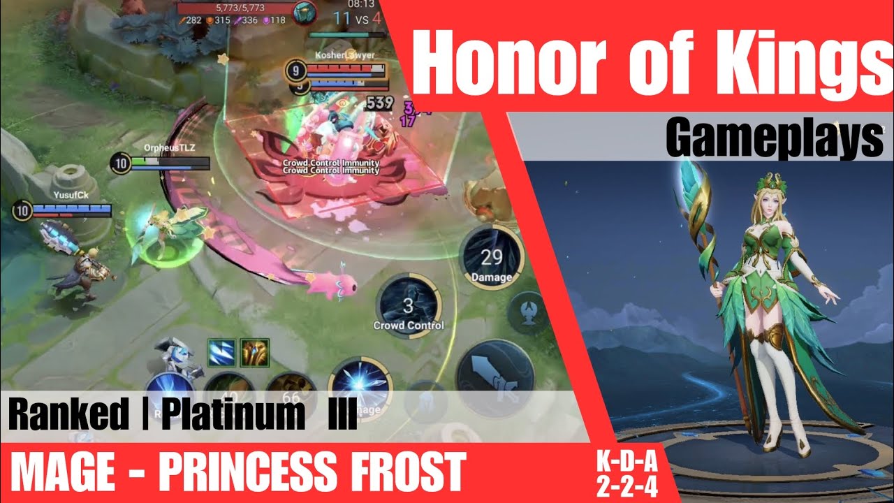 Honor of Kings - Princess Frost | S6 Platinum III | 2 Kills 4 Assist - YouTube