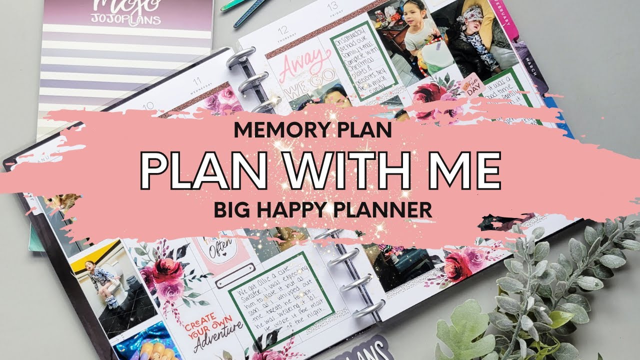 MEMORY PLAN WITH ME- BIG HAPPY PLANNER- January 9th-15th - YouTube
