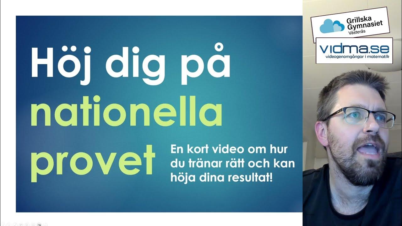 Höj dig på NATIONELLA PROVET i matematik - YouTube