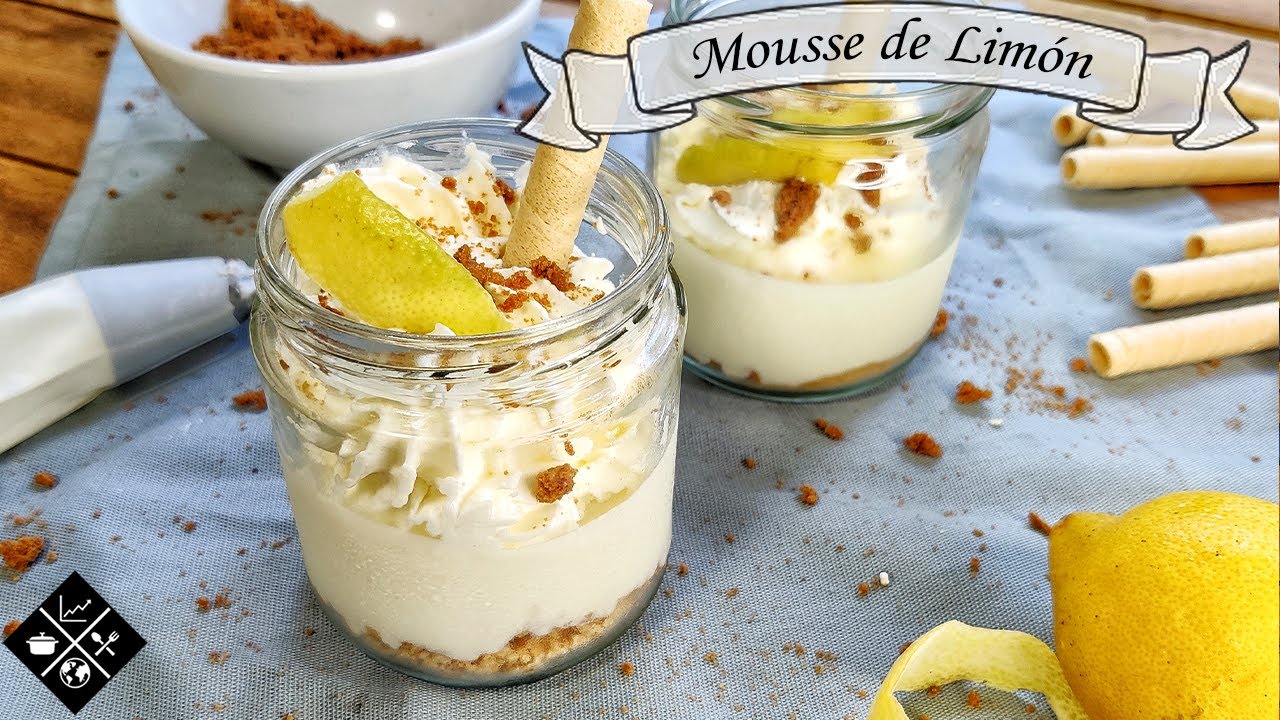 Vasitos de MOUSSE DE LIMÓN🍋 | Postre cremoso, ligero y fresquito SIN ...