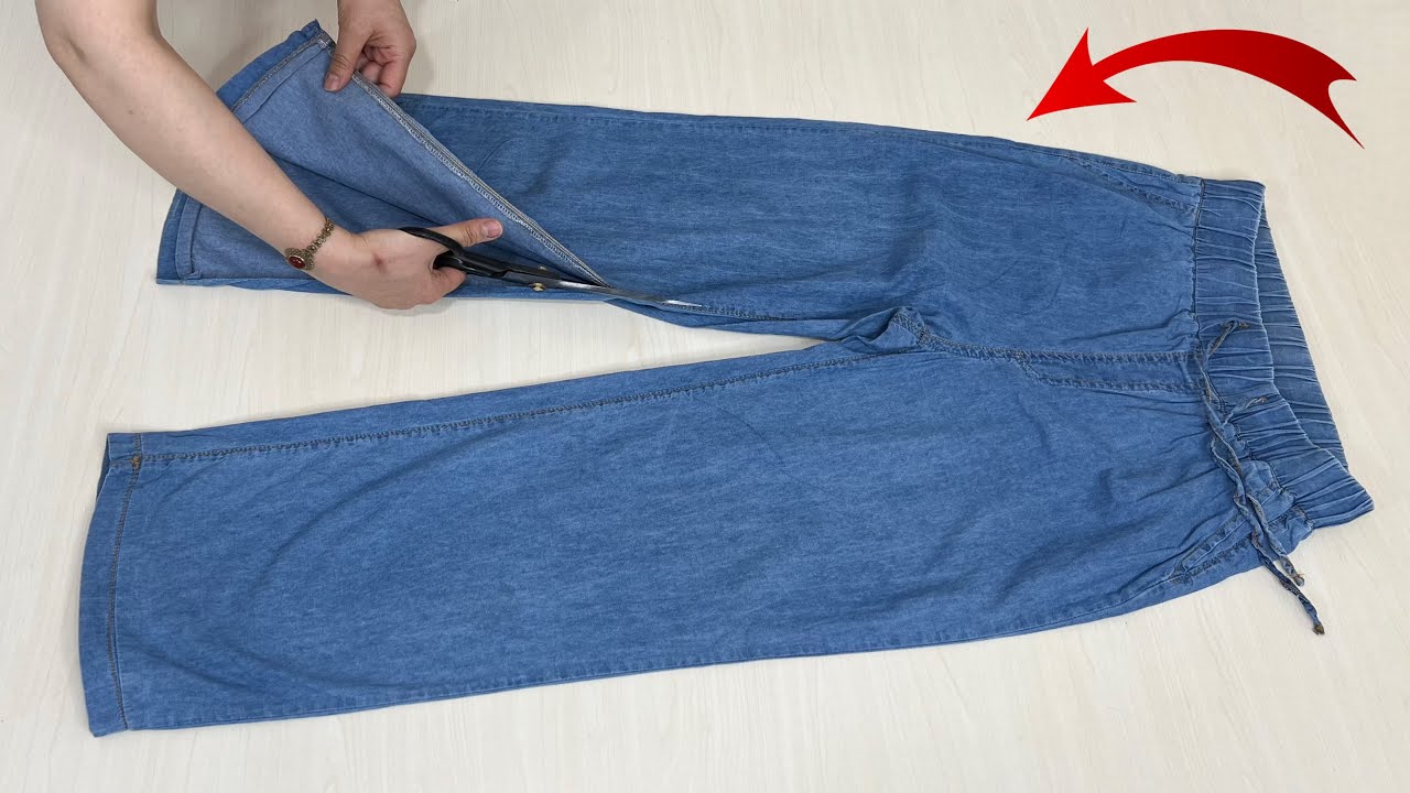 💥 [DIY] PANT REUSE IDEA! LOOK ATTRACTIVE IN SCHOOL & COLLEGE! Recycling ...