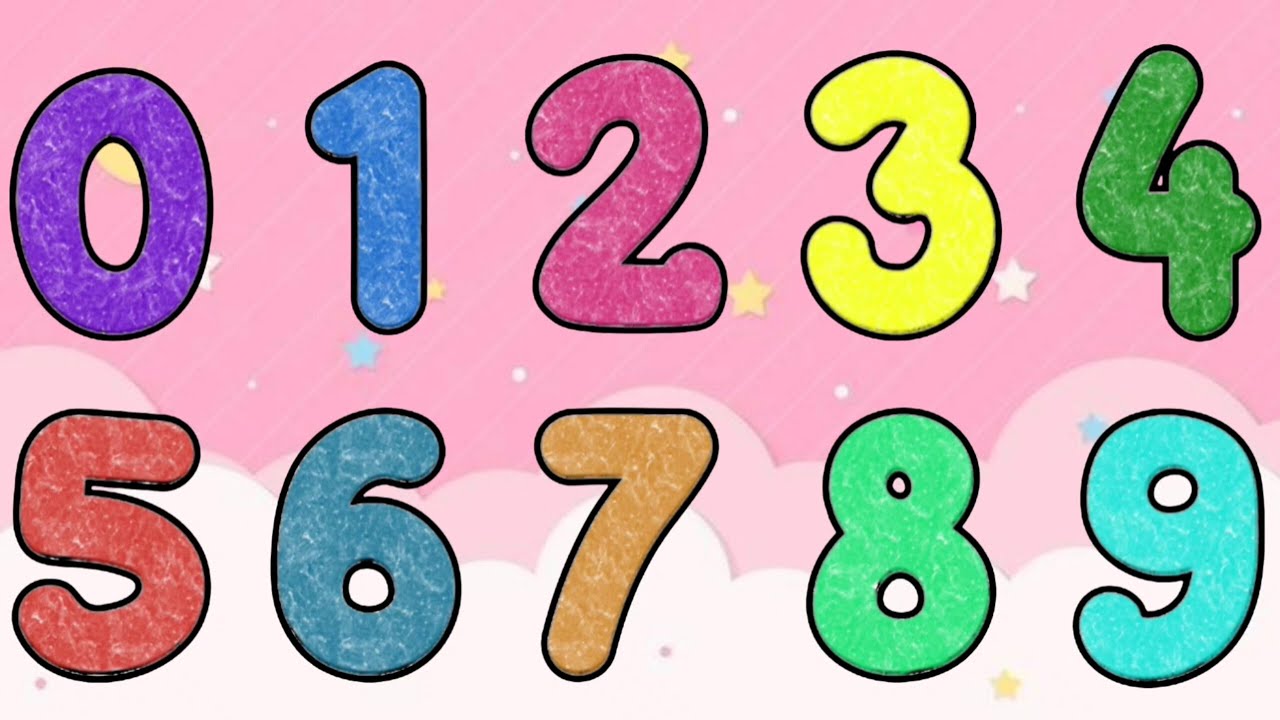 Learn and color numbers 0 to 9 with Happy brain kids learning - YouTube