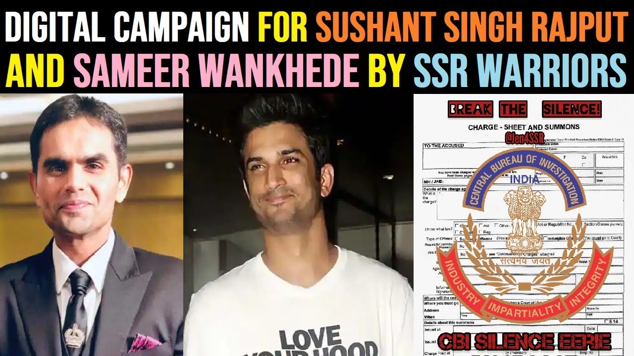 Digital Campaign for Sameer Wankhede and Su$hant Singh Rajput by SSR Warriors - YouTube