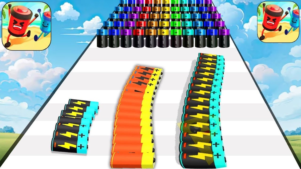 Satisfying Mobile Game Big Update All Levels Battery Run, Ball Run ...