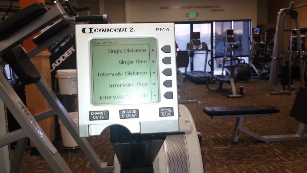 How To Set A Custom Workout On A Concept2 Rower - YouTube