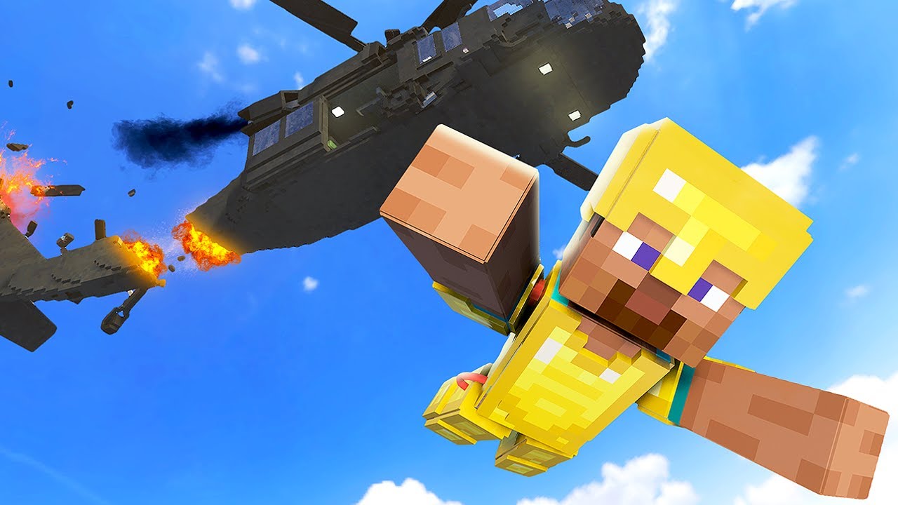 Minecraft STEVE vs Helicopter Crash - Teardown Mods Gameplay - YouTube