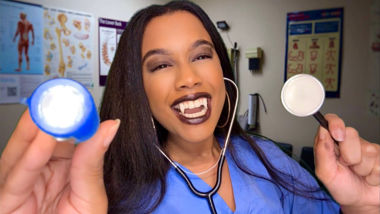 ASMR Vampire Doctor Gives You a Check-up 🧛🏽‍♀️🩺 Vampire Role-play ASMR ...