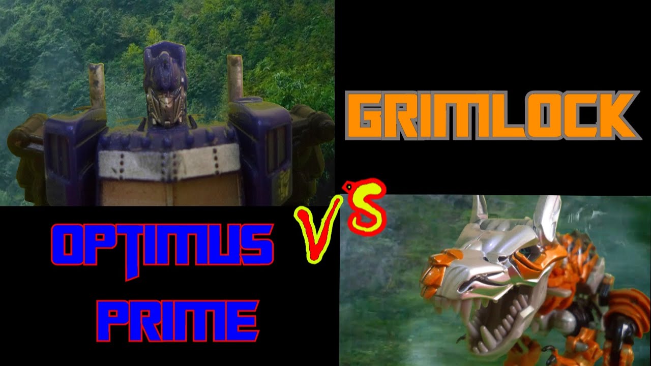 Transformers Age of Extinction Stop Motion: Optimus Prime vs Grimlock ...