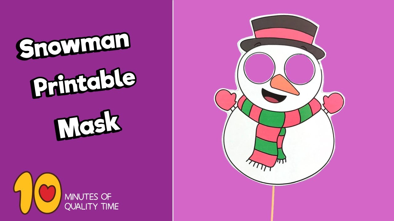 Snowman Mask Craft - YouTube