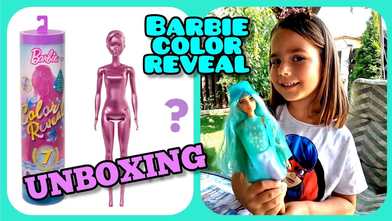BARBIE COLOR REVEAL UNBOXING 💙👗🎉 #barbie #unboxing #jumbo - YouTube